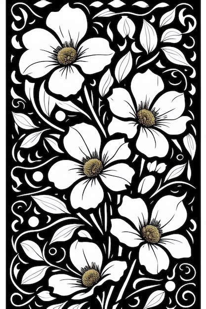 Premium Ai Image Rose Pattern Solid Background Svg Hyper Detailed Simple Smooth And Clean