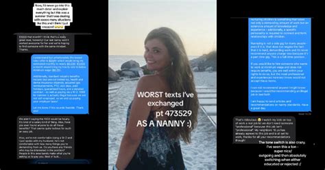 Nannys “demeaning” Texts From Rude Client Go Viral