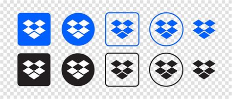 Premium Vector Dropbox Vector Logo Icon Set Vector Illustration