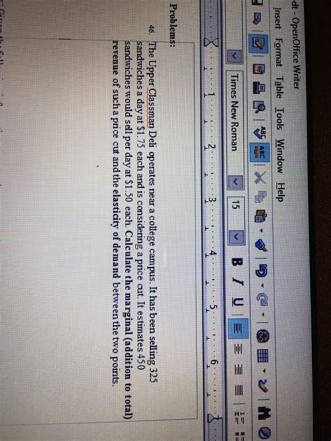 Solved The Upper Classman Deli Operates Near A College