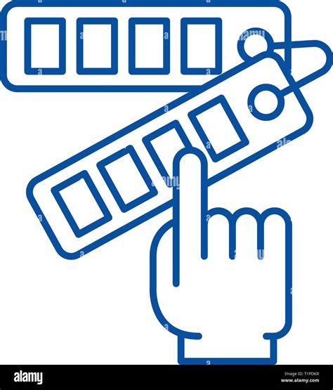 Color Selection Line Icon Concept Color Selection Flat Vector Symbol