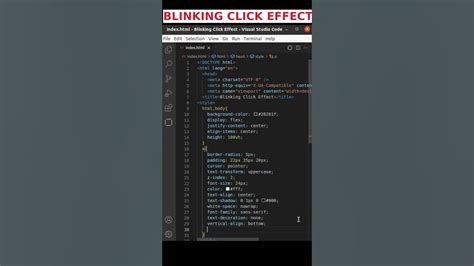Button Blink Click Effect Html And Css Youtube