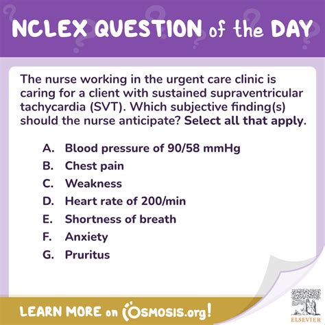 Nclex Rn® Question Of The Day Svt Osmosis Blog