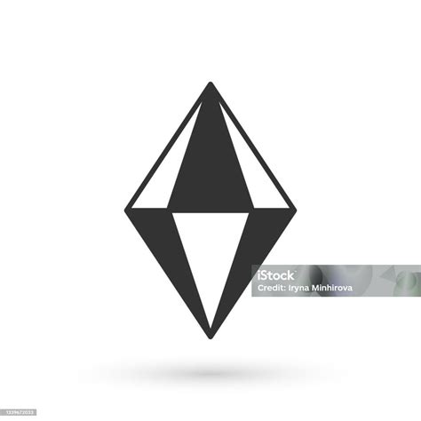 흰색 배경에 고립 된 회색 보석 돌 아이콘 보석 기호 다이아몬드 벡터 0명에 대한 스톡 벡터 아트 및 기타 이미지 0명 결정체 고급 Istock