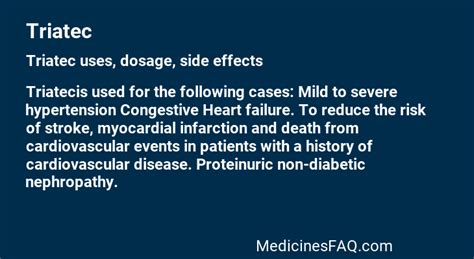 Triatec Uses Dosage Side Effects Food Interaction And Faq