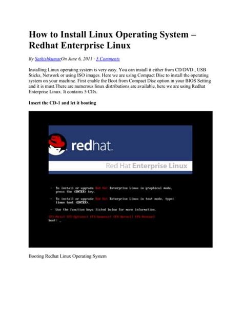 How To Install Linux Operating System Docx