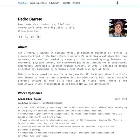 GitHub Pedrobarreto Portfolio Portfolio Project Integrating GitHub