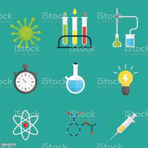 의학 실험실 과학 생물학 디자인 분자 현미경 개념을 테스트 하는 실험실 기호 및 생명 공학 과학 화학 아이콘 벡터 일러스트 레이 션 0명에 대한 스톡 벡터 아트 및 기타