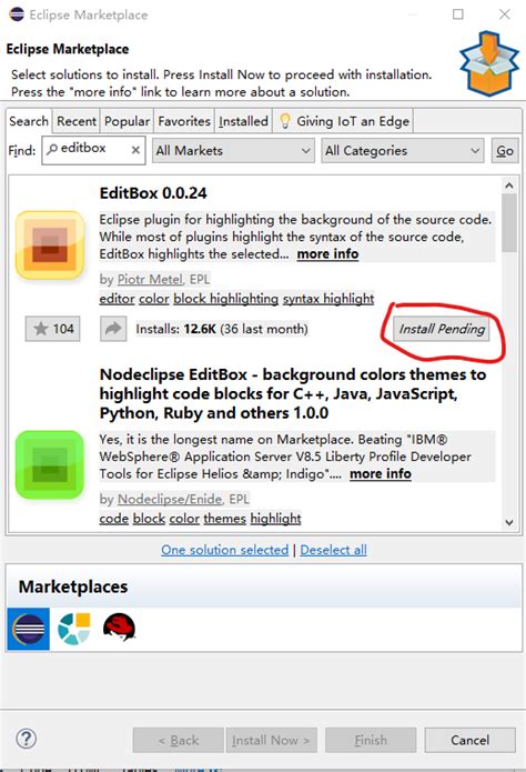 Eclipse Marketplace Install Pending Stack Overflow
