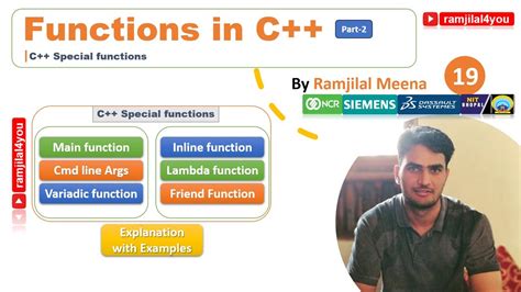 Cppb19 Special Functions In C Main Lambda Inline And Friend