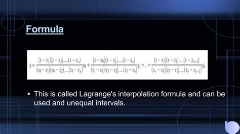 Lagrange Interpolation Pptx Physics Science