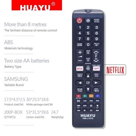 Huayu Rm L1618 Samsung Lcd Led Smart Tv Compatible Remote Control