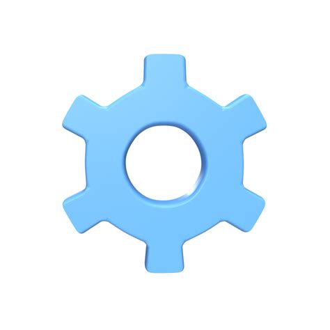 Gear Icon 3d Render 12794844 Png