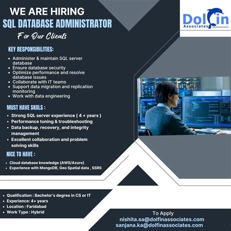 Hiring Sqldba Databaseadministrator Jobopportunity Sqlserver Sanjana Kasbe
