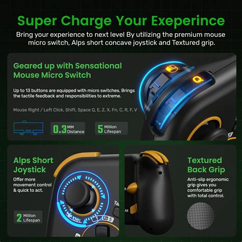 IFYOO GTP Wired Gaming Touchpad Controller Black Yellow IFYOO Brand Official Website