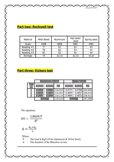 Strength Of Material Lab Exp 1 Hardness Test Pdf