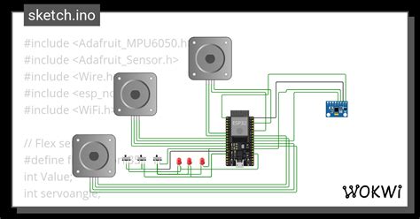 1 Working Motors Mpu Sender 33 32 Copy Wokwi ESP32 STM32 Arduino