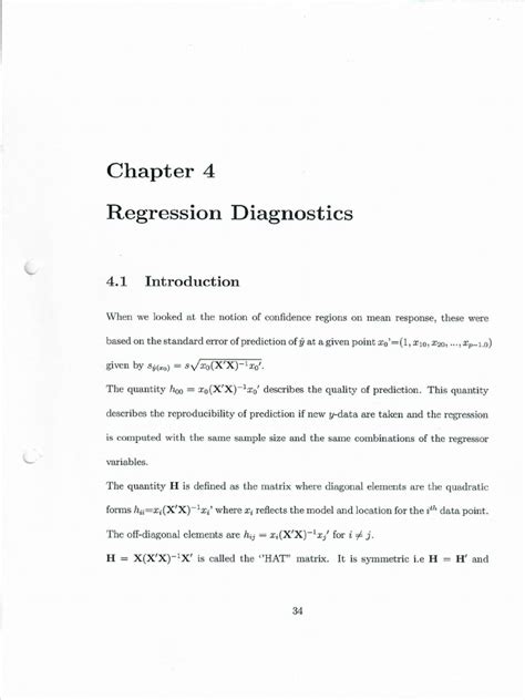 Chapter 5 Regression Diagnostics Pdf