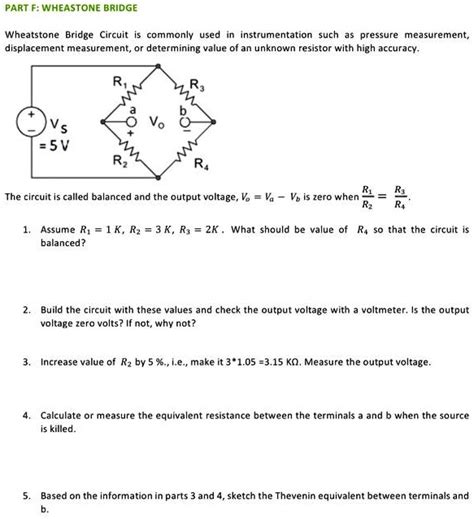 Solved Part F Wheatstone Bridge The Wheatstone Bridge Circuit Is
