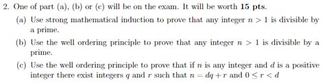 Solved 2 One Of Part A B Or C Will Be On The Exam
