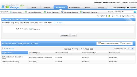 windows group policy reports active directory gpo reporting tool