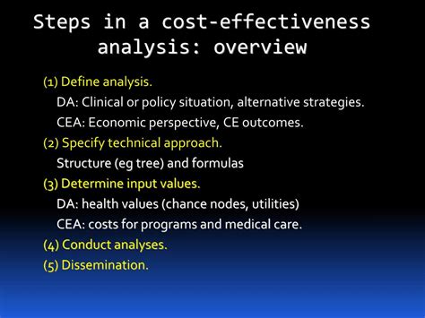 Ppt Cost Effectiveness Analysis Overview And Developing An Analysis Powerpoint Presentation