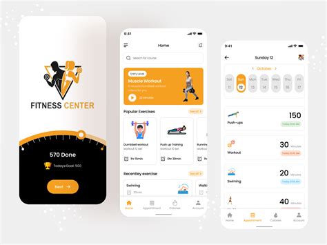 Fitness And Workout Center Mobile App Ui Design By Mamun Ahmed On Dribbble