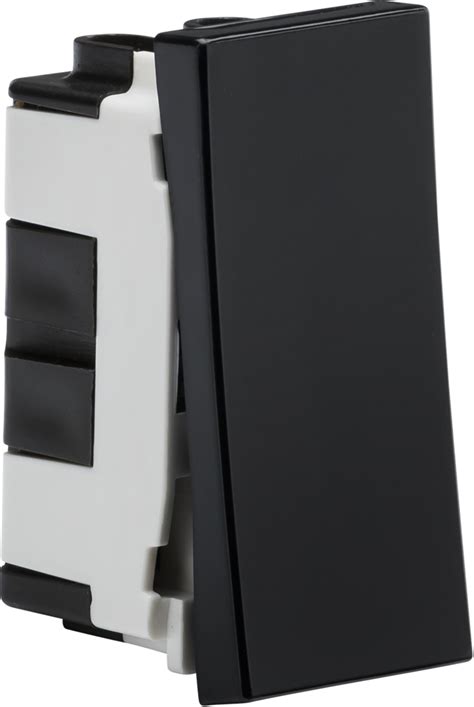 20ax 1g 2 Way Modular Switch 25x50mm Black Ml Accessories