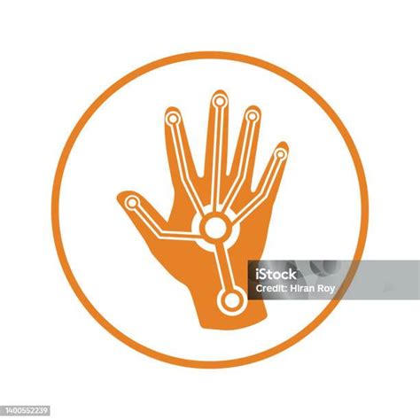 Tangan Ikon Input Eps Vektor Warna Oranye Ilustrasi Stok Unduh Gambar Sekarang Android