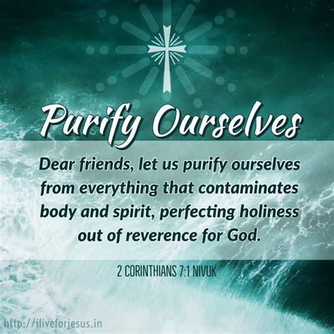 Purify Ourselves I Live For Jesus