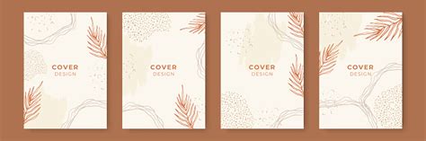 꽃 배경 세트 인사말 카드 또는 커버 프리젠 테이션 디자인 템플릿을위한 복사 공간이있는 최소한의 트렌디 한 스타일의 추상적 인 창조적 인 배경 어스 톤 컬러 소셜 미디어