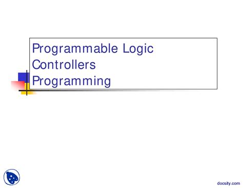 Ladder Language Digital Logic Design And Programming Lecture Slides Docsity