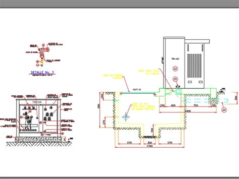 Pedestal Type Transformer Detail In Autocad Cad 76 16 Kb Bibliocad
