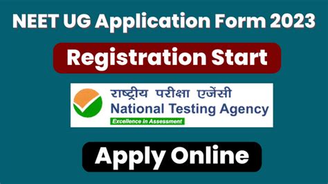 Neet Application Form 2023 Registration Start Syllabus Exam Date