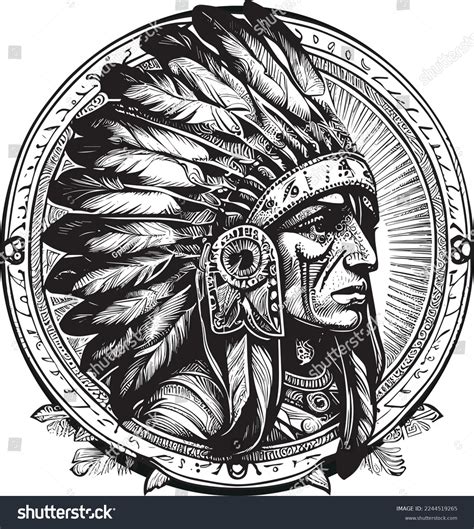 Portrait Apache Stock Vector Royalty Free 2244519265 Shutterstock