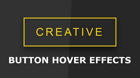Creative Button Hover Effects Pure Css Tutorial Youtube