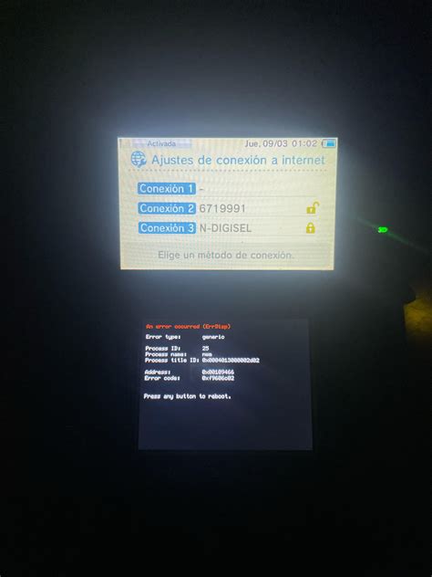 i can t connect internet to my 3ds when i try to turn on this error