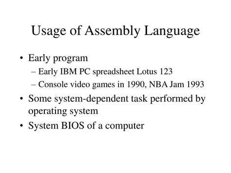 Ppt Basic Concepts Of Assembly Language Powerpoint Presentation Free
