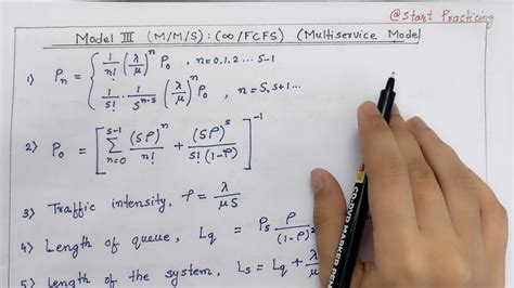 Model 3 Mms Infinityfcfs Multiservice Model Queueing Theory In Operation Research