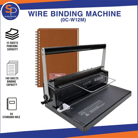 Officom Oc W12m Double Loop Wire Binding Machine Heavy Duty 34 Punching Hole 140 Sheets
