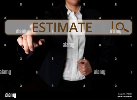 Handwriting Text Estimate Conceptual Photo Calculate Or Assess Approximately The Value Number