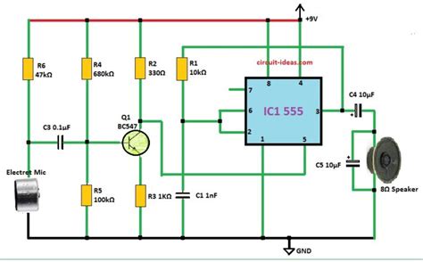 Simple Ic 555 Amplifier Circuit Circuit Ideas For You