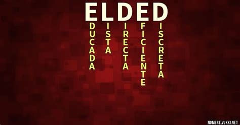 Qué Significa Elded
