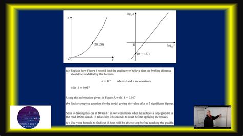 Linearise A Graph By Using Log Base 10 Youtube