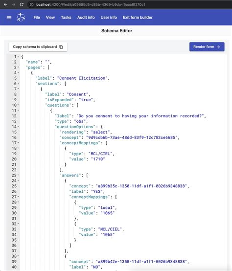 Schema Editor Ampath Forms