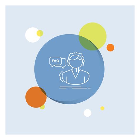 Faq Assistance Call Consultation Help White Line Icon Colorful Circle Background 13045639