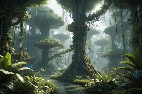 Premium Photo Cybernetic Jungle Exploring The Harmony Of Artificial