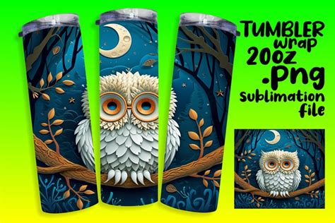 stylish owl tumbler wrap sublime 3286680