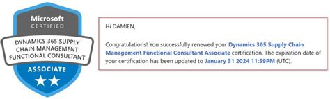 Damien Gaudin On Linkedin Done I Just Renewed My D365 Certification Yeah I Am Gonna Celebrate…