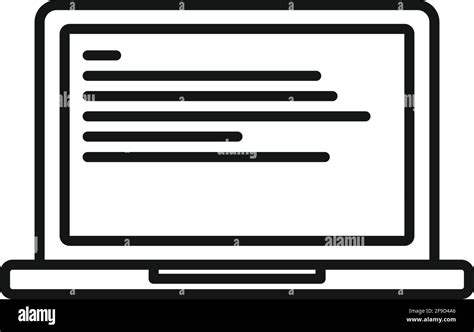 Laptop Operating System Icon Outline Style Stock Vector Image And Art